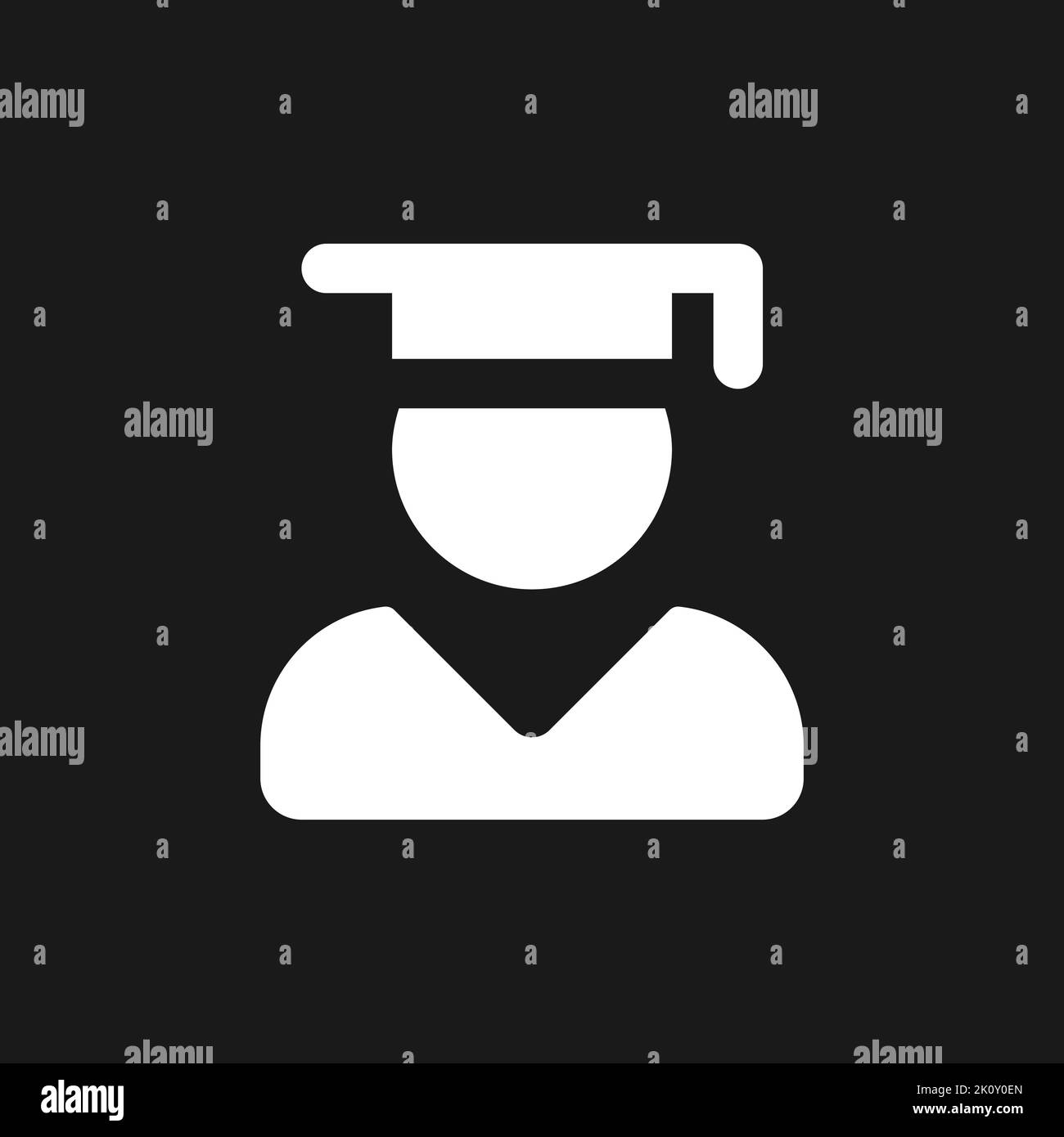 Male student dark mode glyph ui icon Stock Vector Image & Art - Alamy