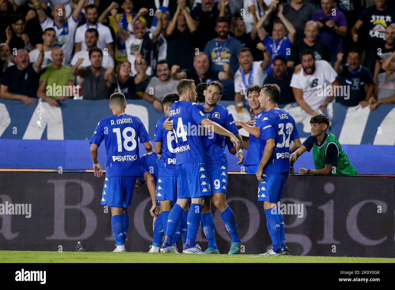 Empoli's Italian midfielder Filippo Bandinelli celebrates after scoring ...