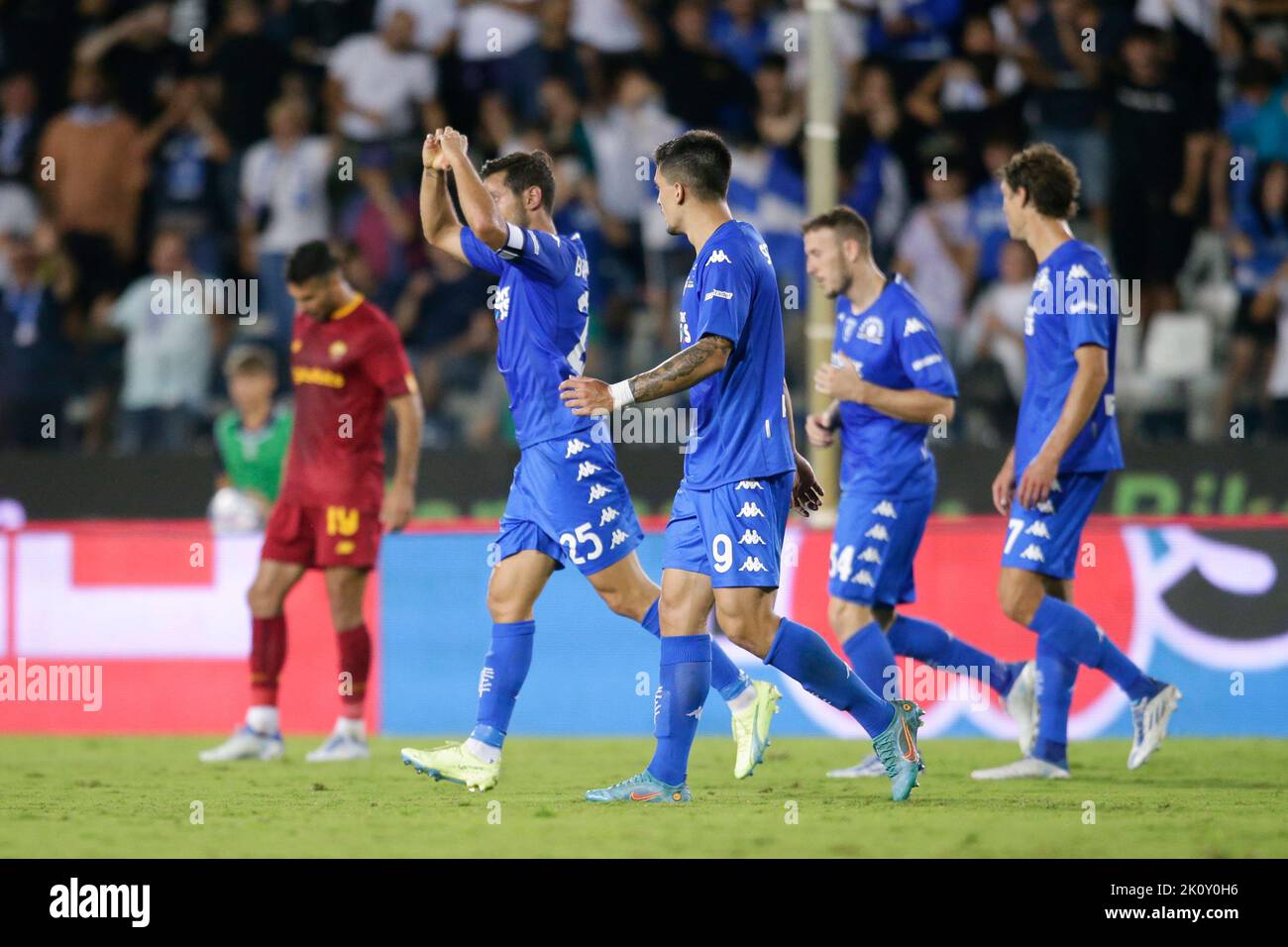 Empoli's Italian midfielder Filippo Bandinelli celebrates after scoring ...