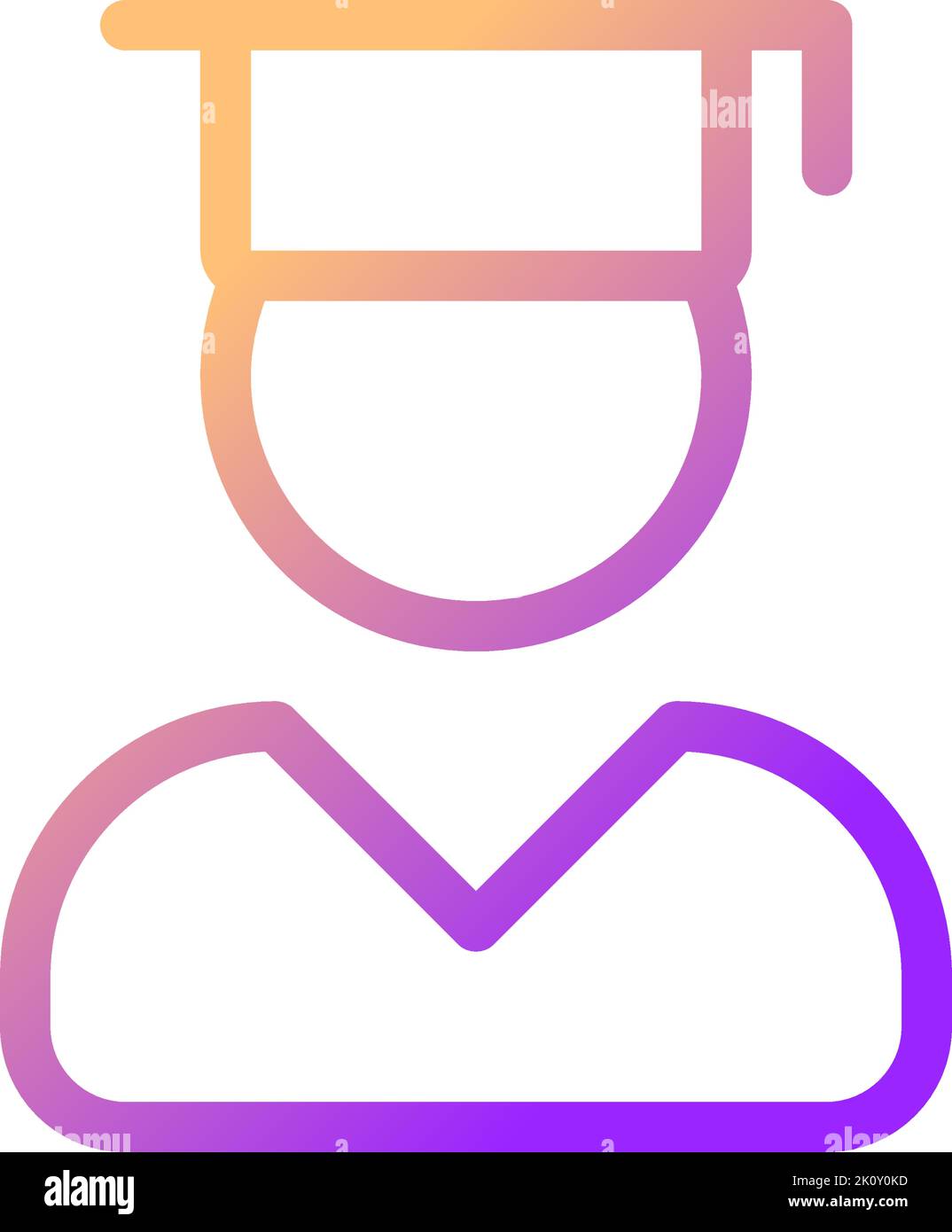 Male student pixel perfect gradient linear ui icon Stock Vector Image & Art - Alamy