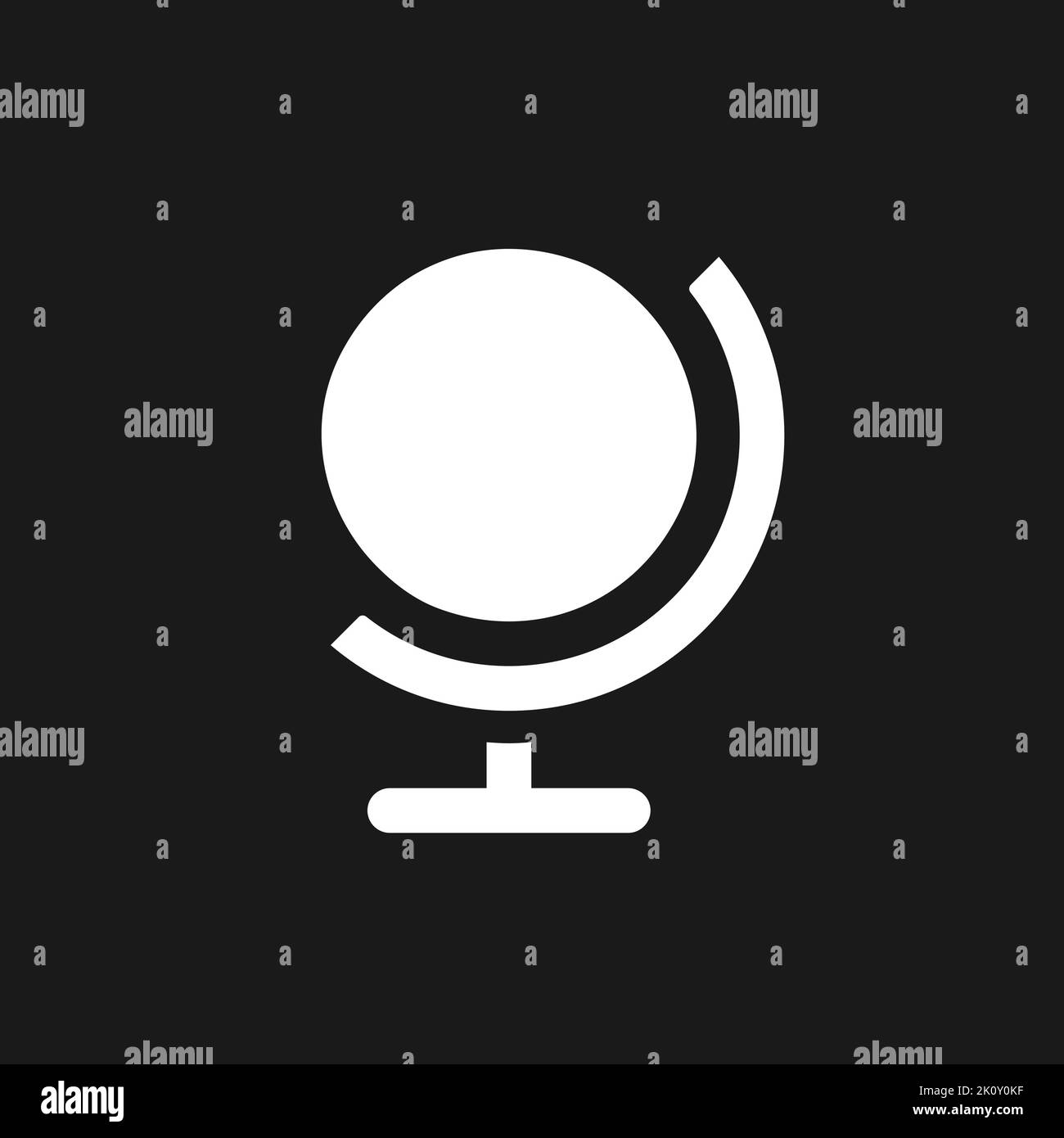 Earth ball globe dark mode glyph ui icon Stock Vector Image & Art - Alamy