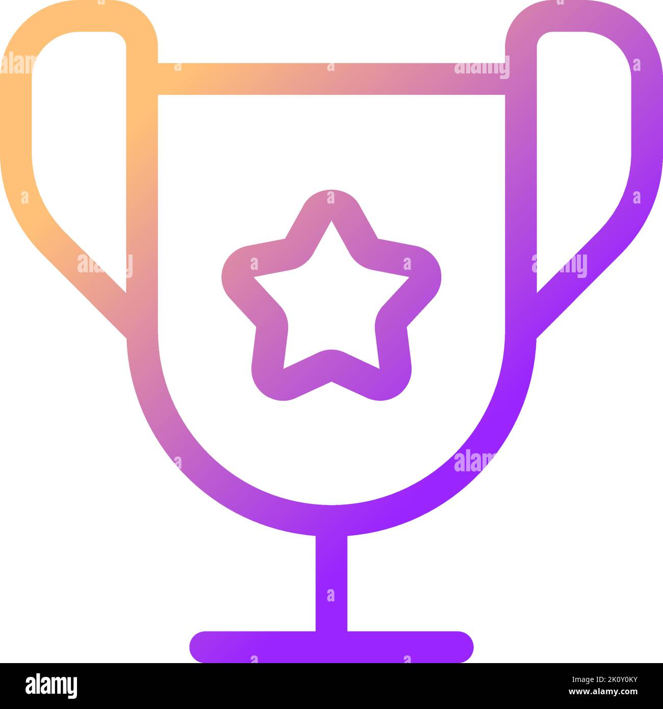 Trophy cup pixel perfect gradient linear ui icon Stock Vector Image ...