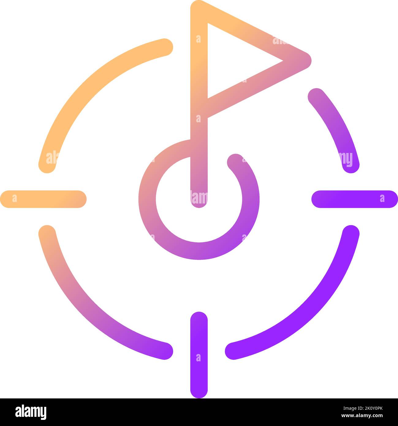 Goal Setting Pixel Perfect Gradient Linear Ui Icon Stock Vector Image