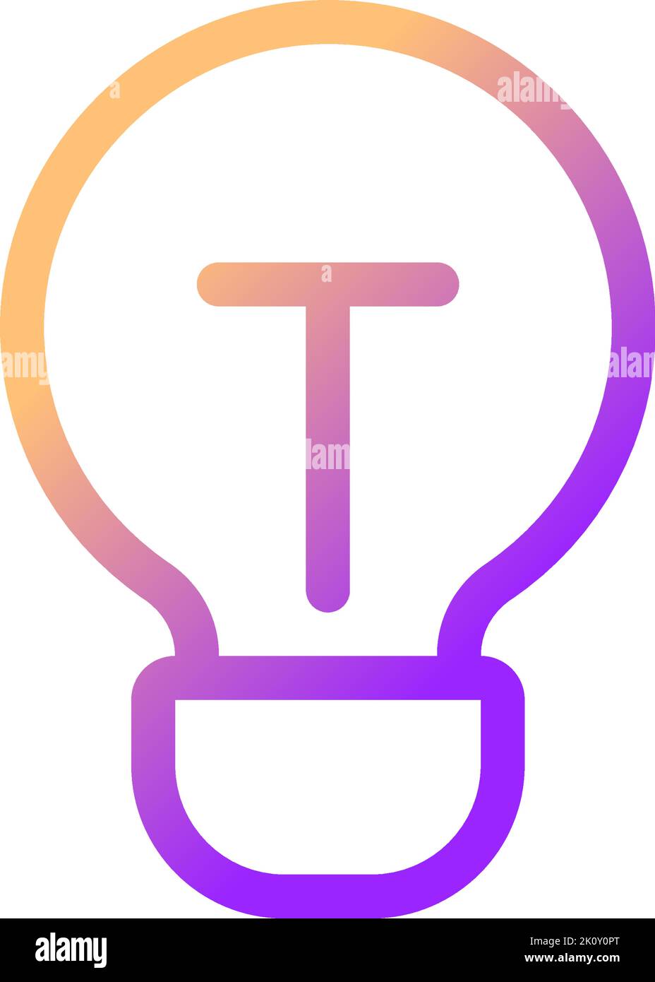 Light bulb pixel perfect gradient linear ui icon Stock Vector Image ...