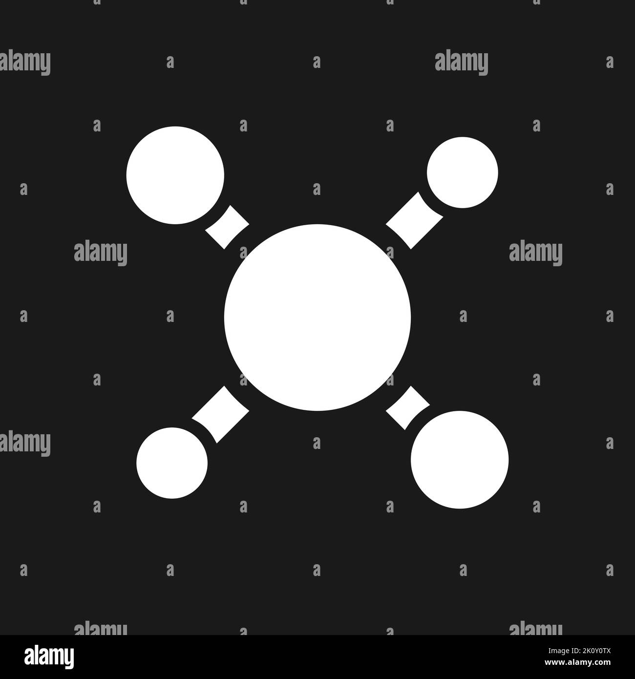 Structure of molecules dark mode glyph ui icon Stock Vector Image & Art - Alamy