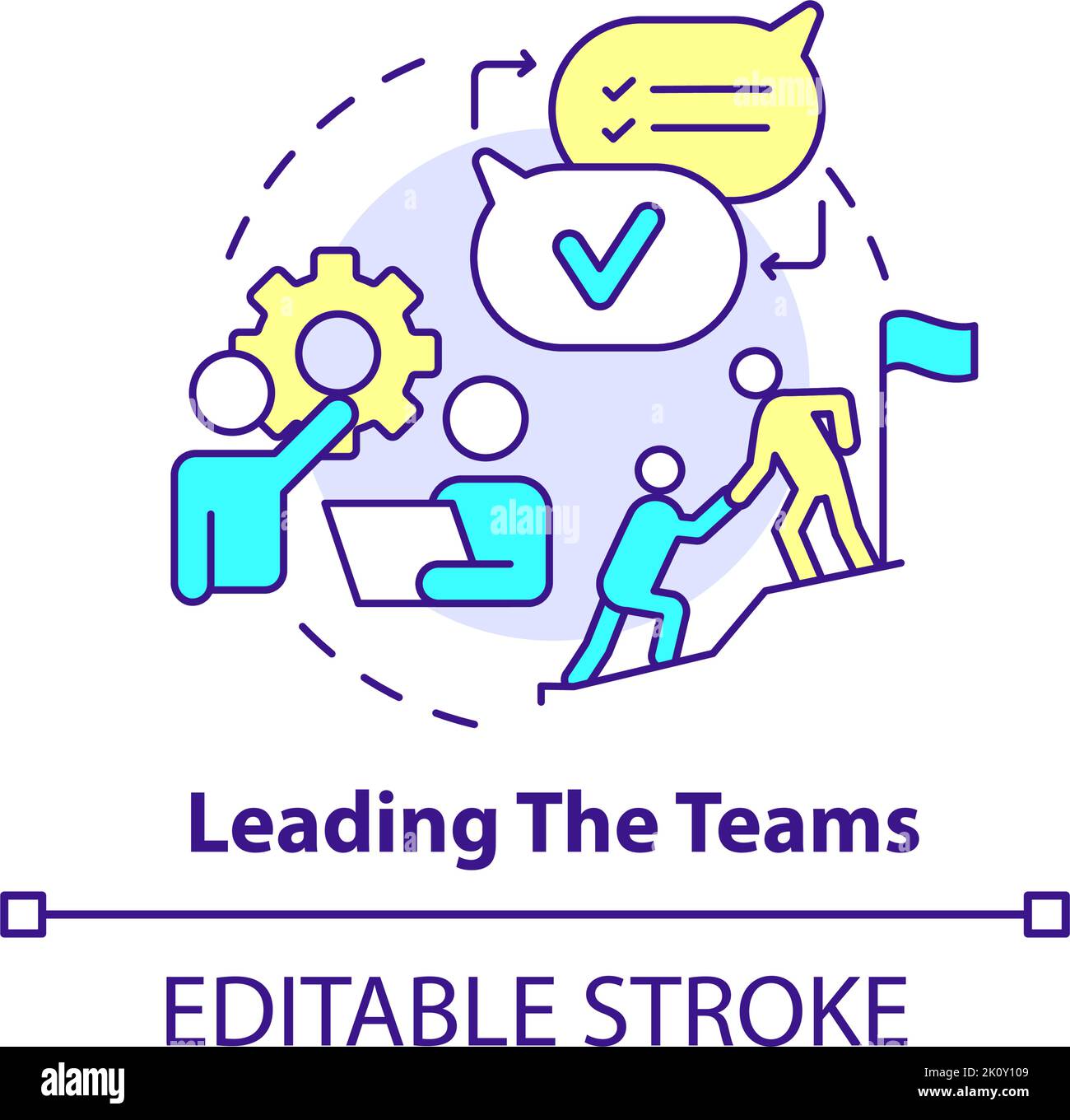 Leading teams concept icon Stock Vector Image & Art - Alamy