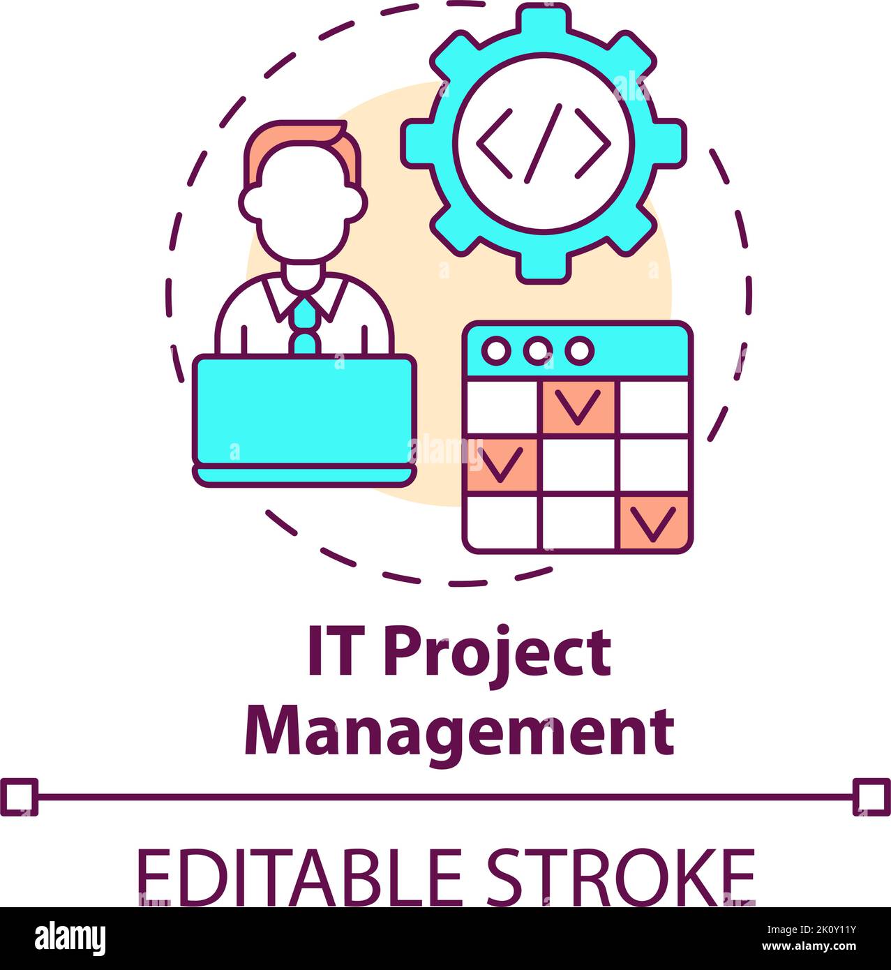 IT project management concept icon Stock Vector Image & Art - Alamy