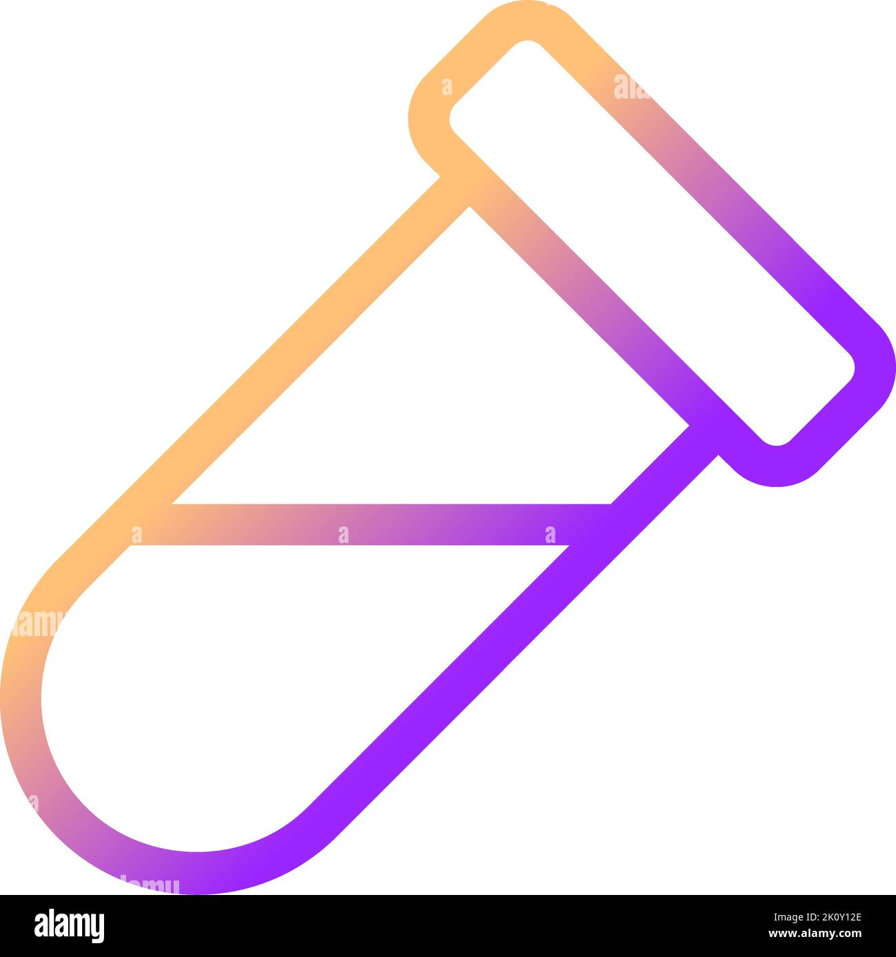 Test tube pixel perfect gradient linear ui icon Stock Vector Image ...