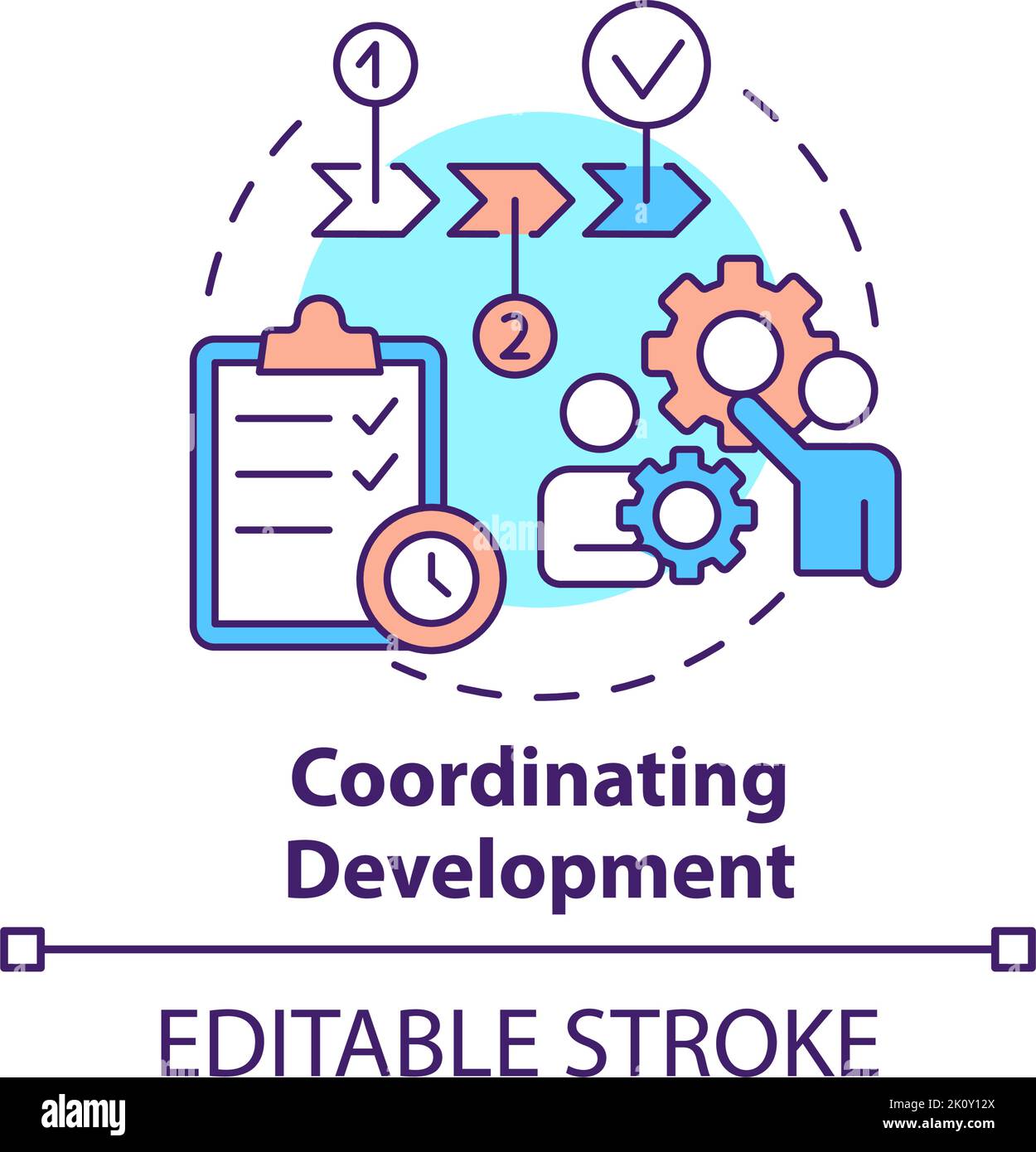 Coordinating development concept icon Stock Vector Image & Art - Alamy