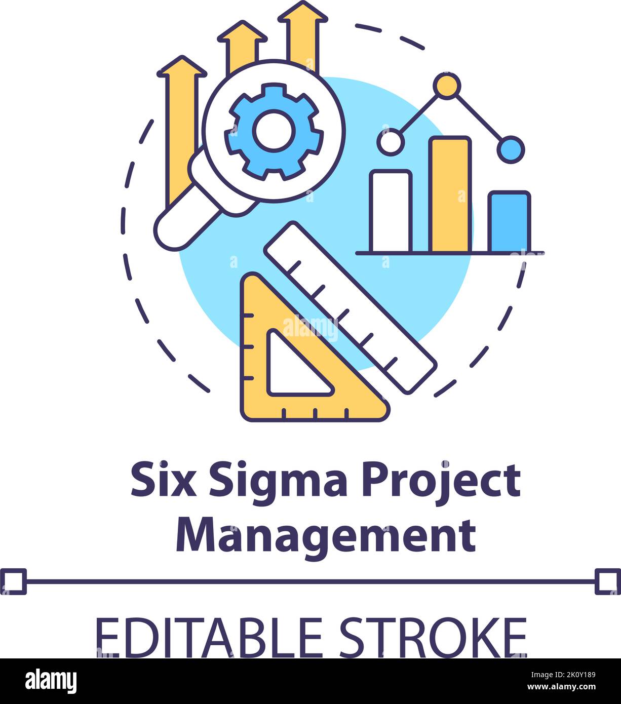 Six Sigma project management concept icon Stock Vector Image & Art - Alamy