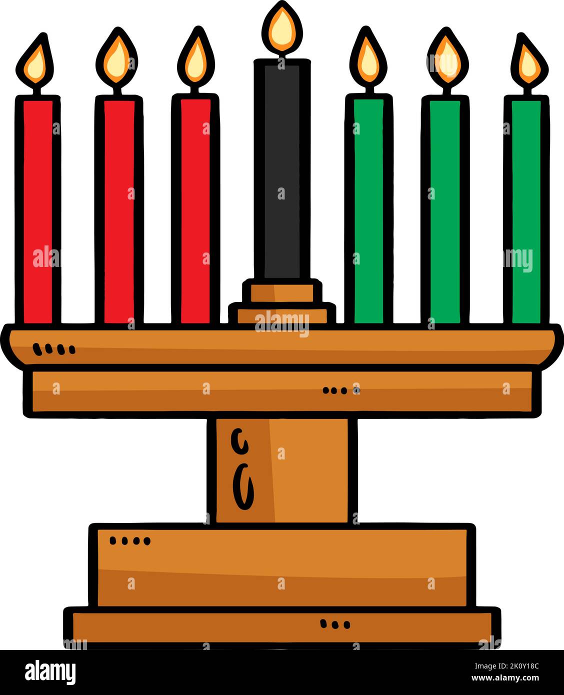 Kwanzaa Kinara Cartoon Colored Clipart Stock Vector Image & Art - Alamy