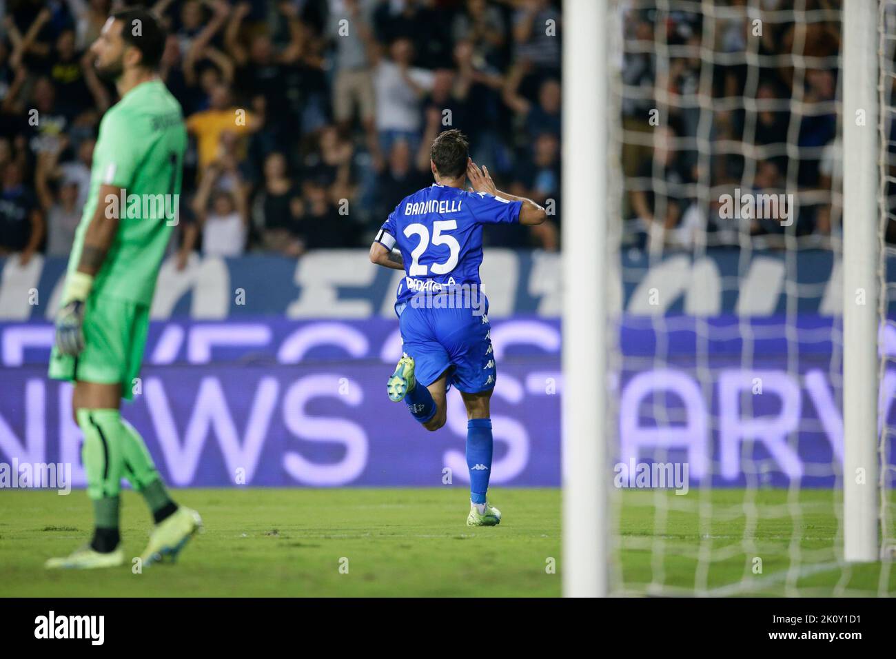 Empoli's Italian midfielder Filippo Bandinelli celebrates after scoring ...