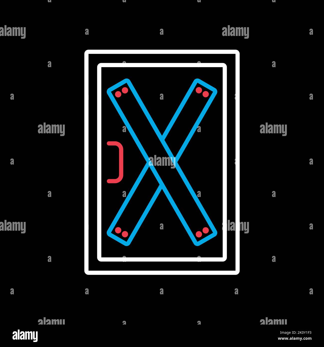 Boarded up door vector isolated on black background icon, installing ...