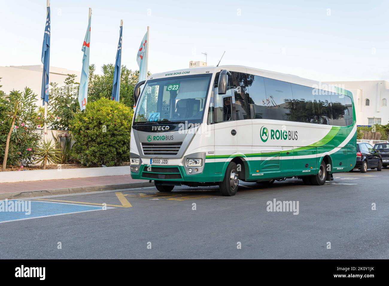 Cala d'Or, Spain; september 10 2022: Tourist transfer bus of the ...