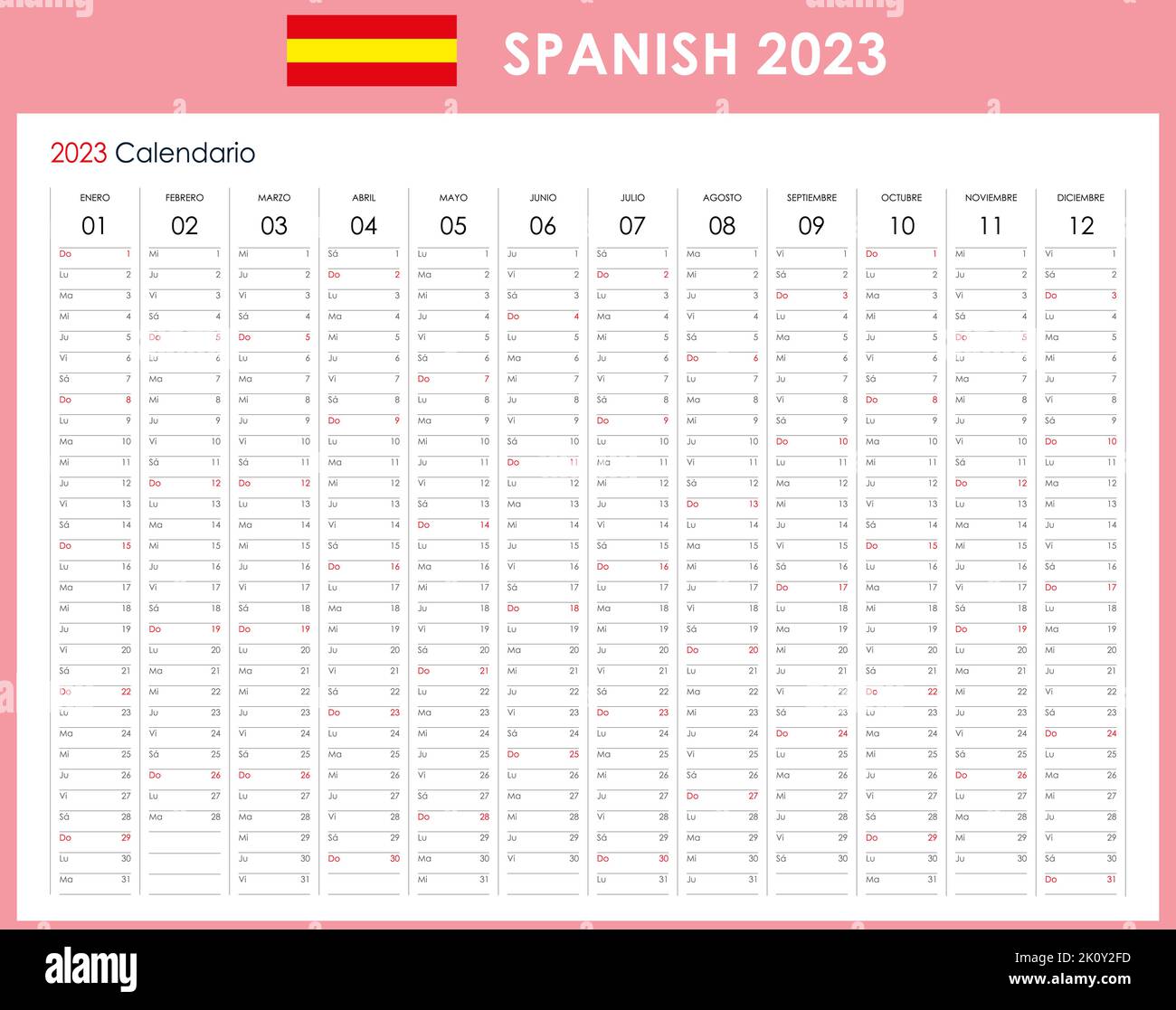 Planner calendar for 2023. Wall organizer, yearly planner template ...