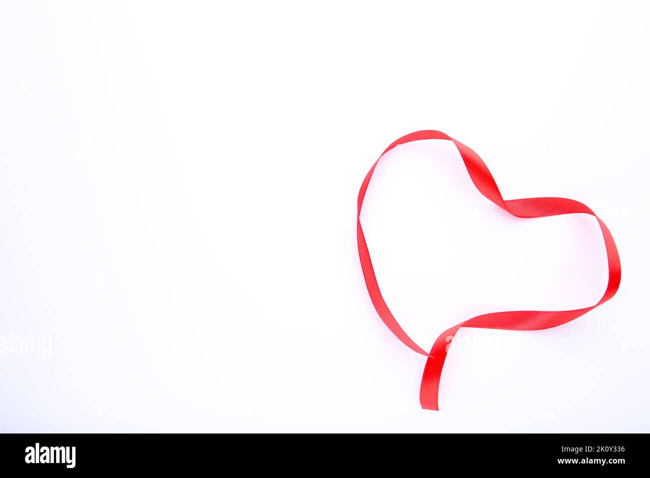 Ribbons shaped as hearts on white, valentines day Stock Photo - Alamy