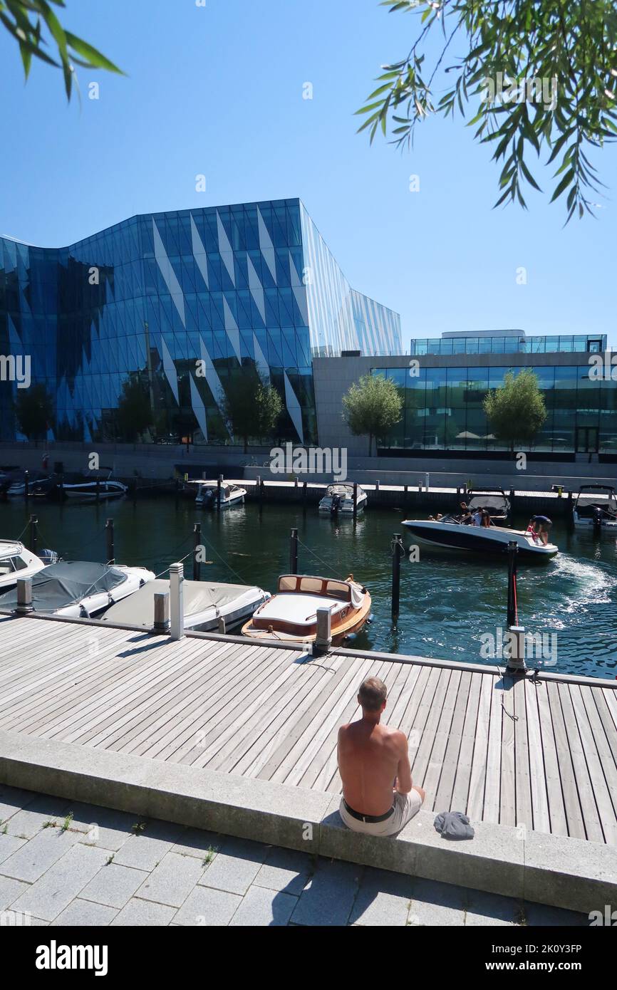 A general view of the waterfront in the Hellerup district of Copenhagen ...