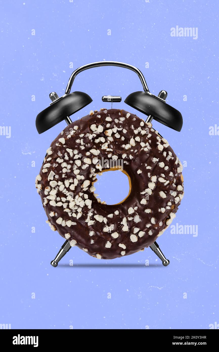 Illustration clock snack time hi-res stock photography and images - Alamy