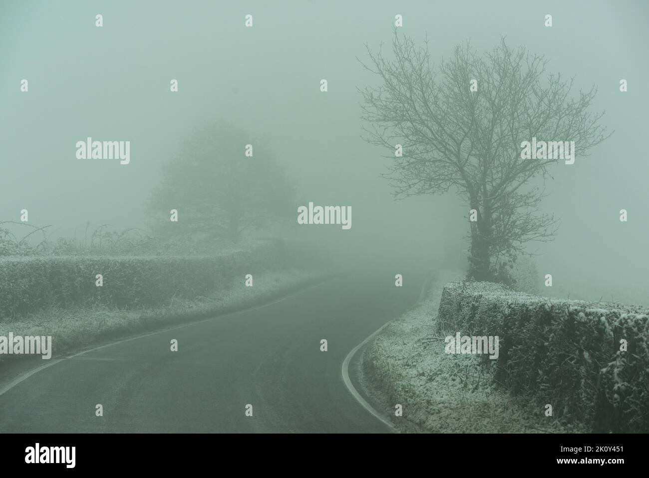 Fog lane hi-res stock photography and images - Alamy