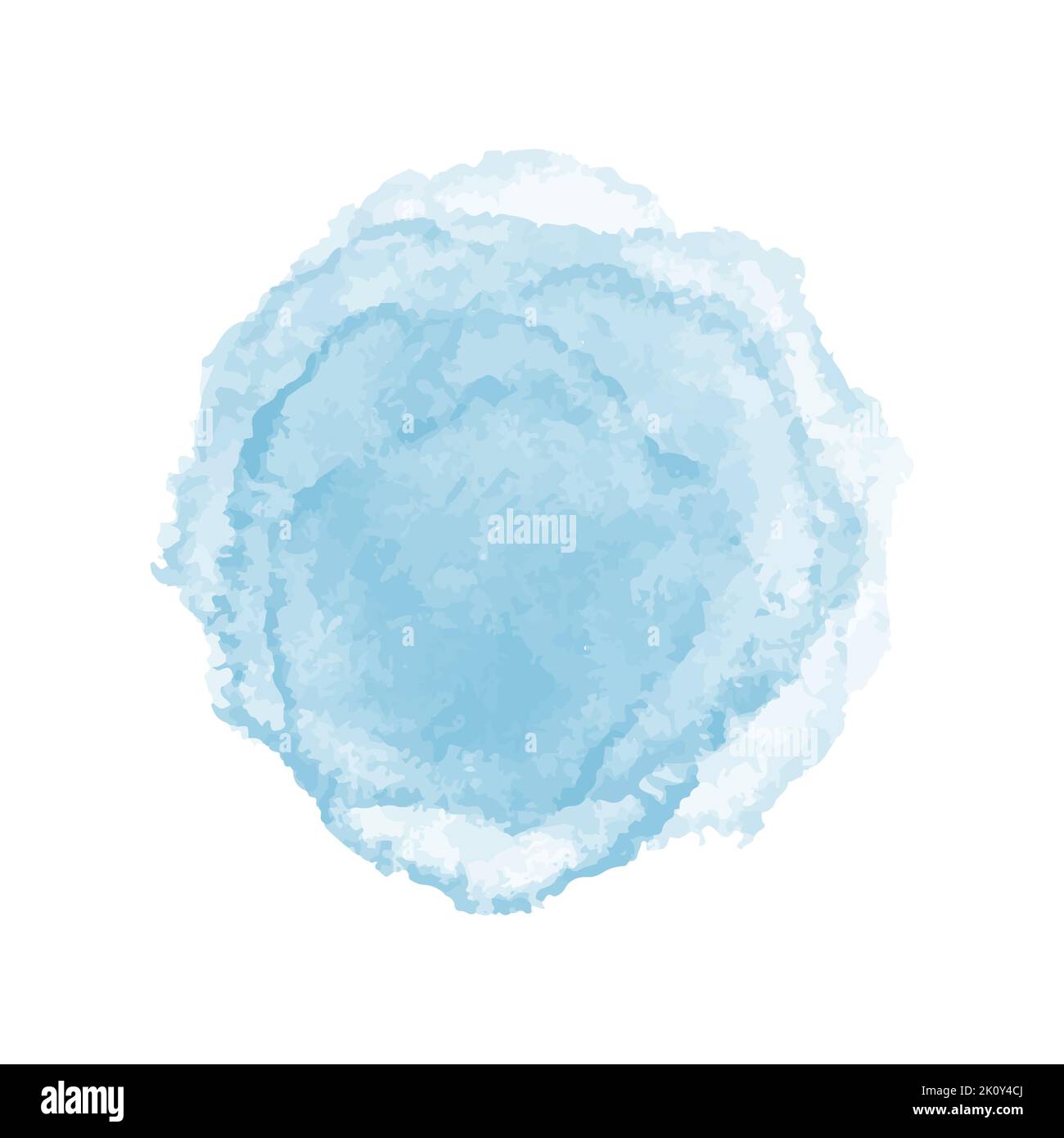 Blue color vector hand drawn watercolor liquid stain. Abstract aqua ...