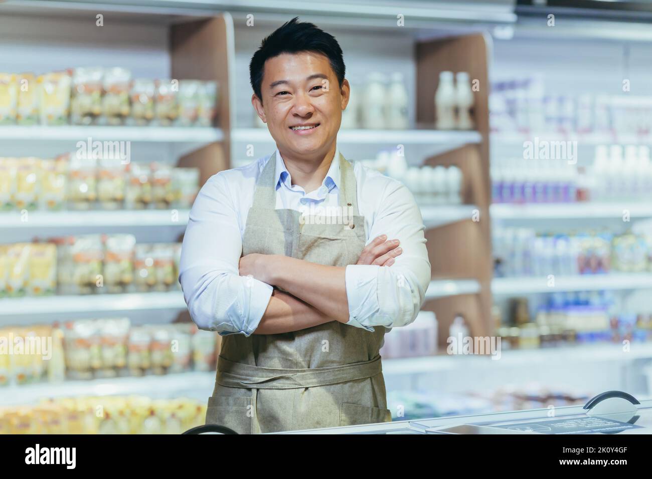 Male grocery shop owner in hi-res stock photography and images - Alamy