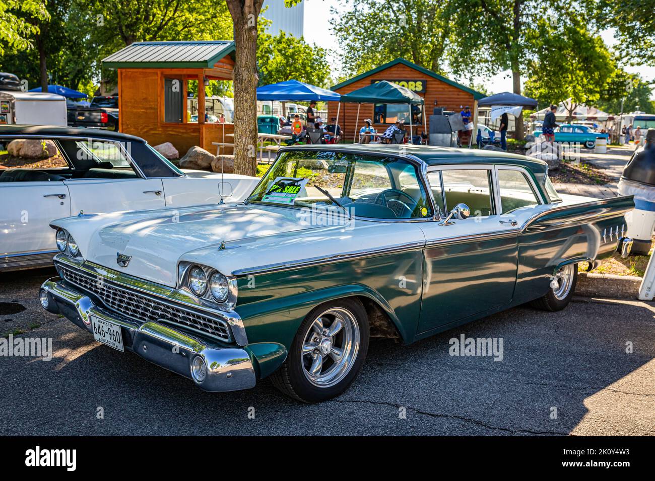 Falcon Heights, MN - June 18, 2022: High perspective front corner view ...