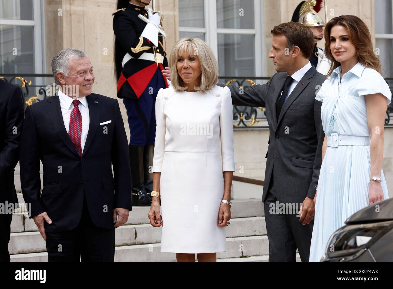 King abdullah ii macron hi-res stock photography and images - Alamy
