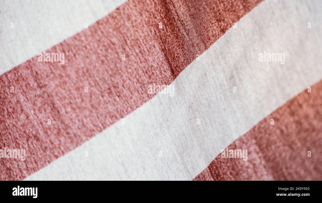 A close-up shot of the red and white stripes of the American flag Stock ...