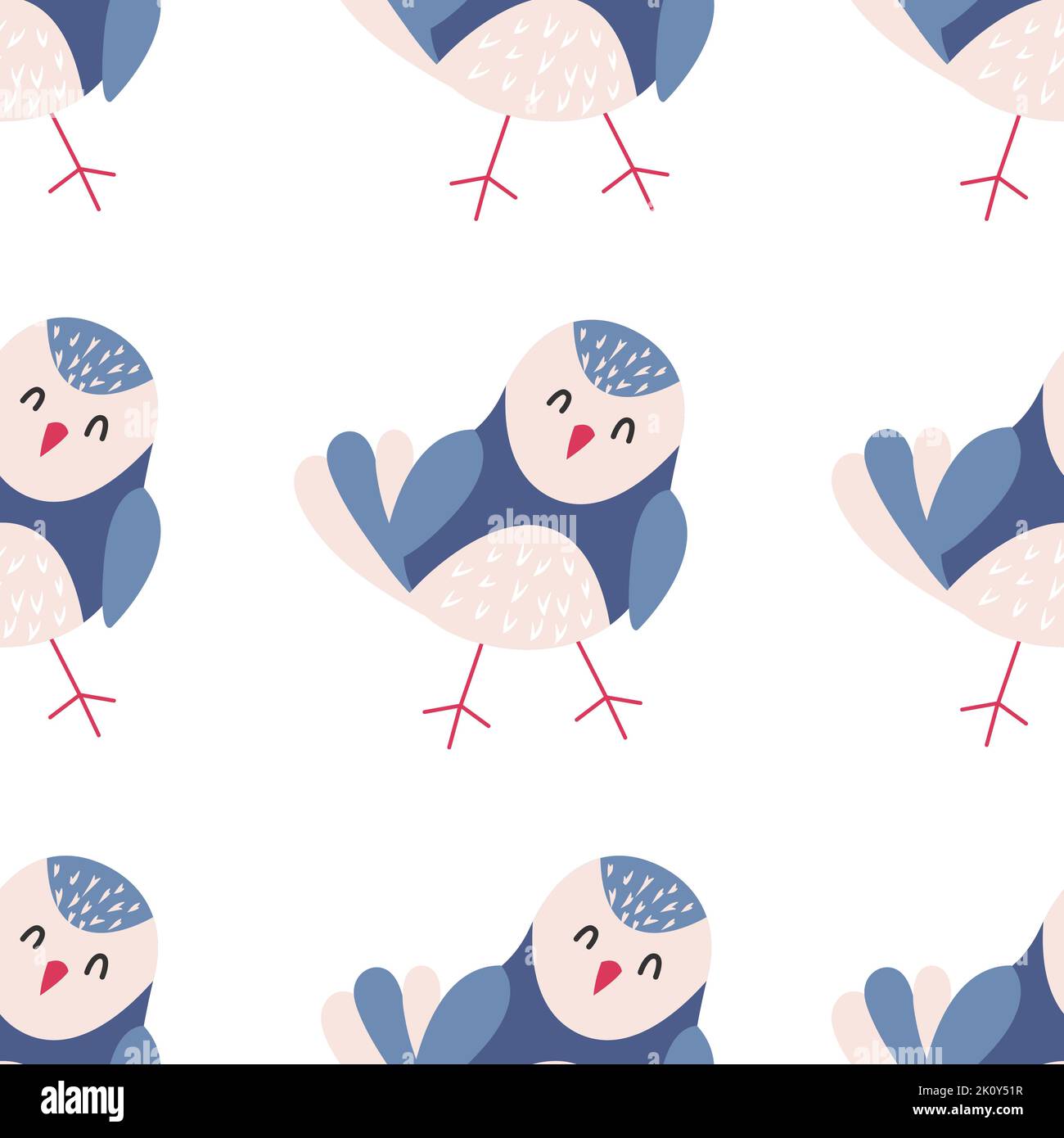 Colorful birds seamless pattern. Exotic birds in different print poses ... Colorful birds seamless pattern. Exotic birds in different print poses ...
