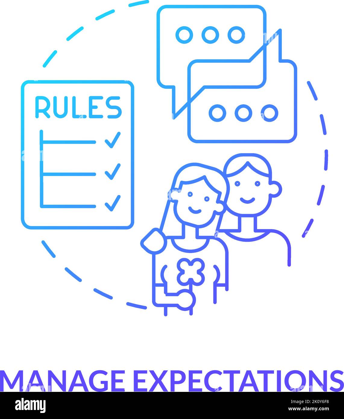 Relationship expectations Stock Vector Images - Alamy