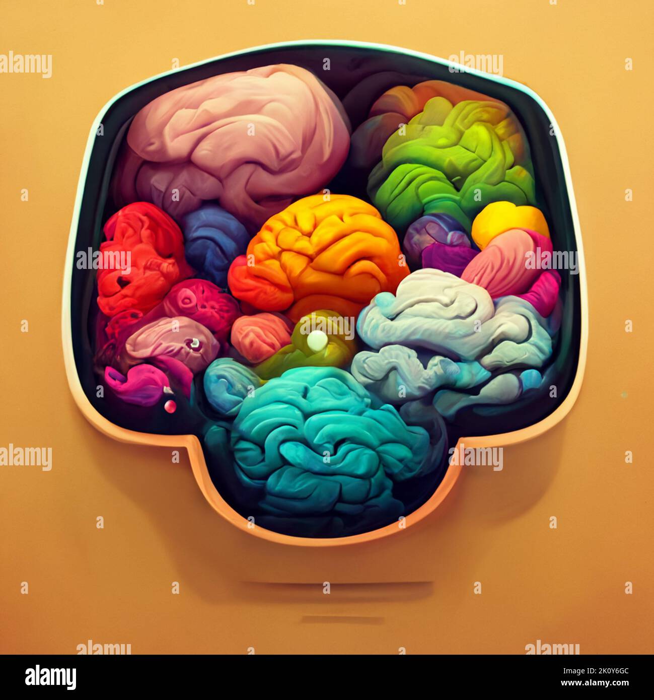 Human brain cartoon hi-res stock photography and images - Alamy