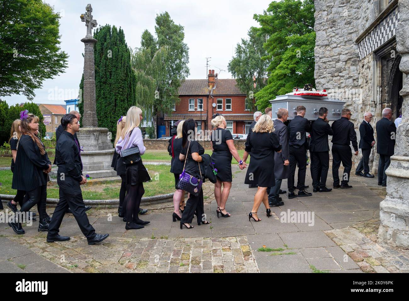 Funeral of young boy Archie Battersbee in Southend on Sea, Essex, UK ...