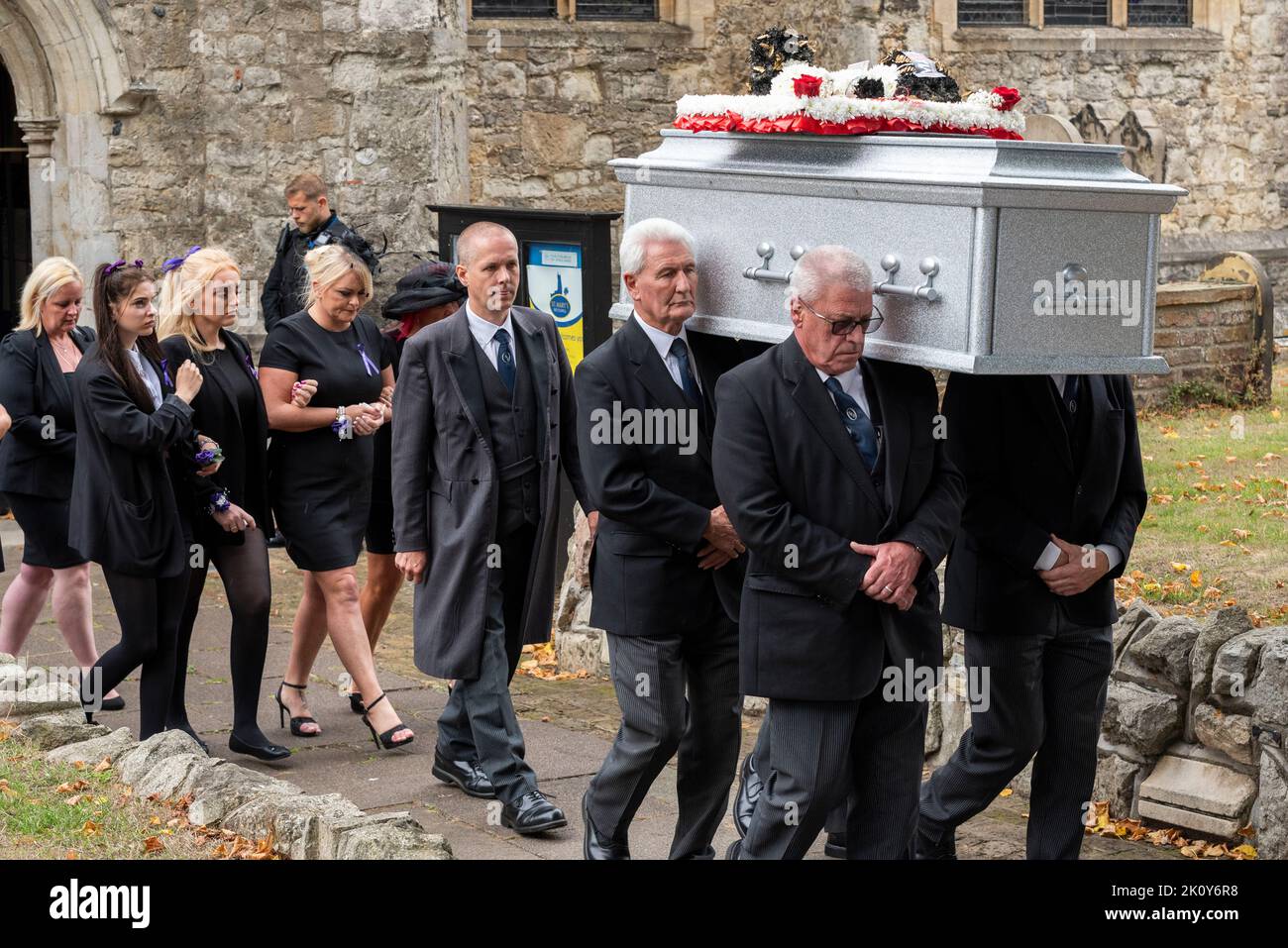 Funeral of young boy Archie Battersbee in Southend on Sea, Essex, UK ...
