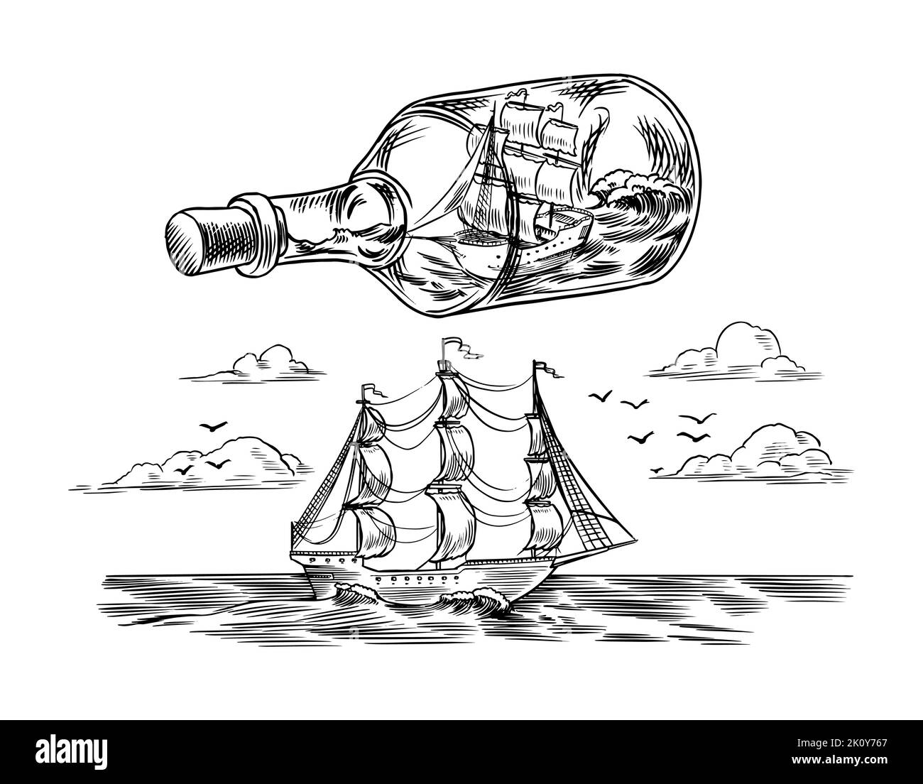 Pirate ship icon in Black and White Stock Photos & Images - Alamy