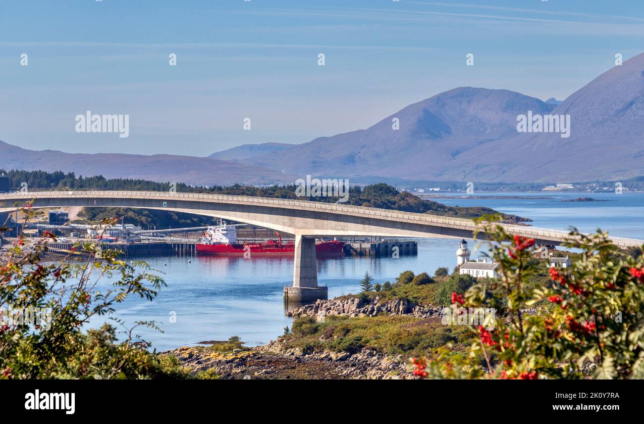 KYLE OF LOCHALSH SCOTLAND LATE SUMMER EILEAN BAN ISLAND WITH GAVIN ...