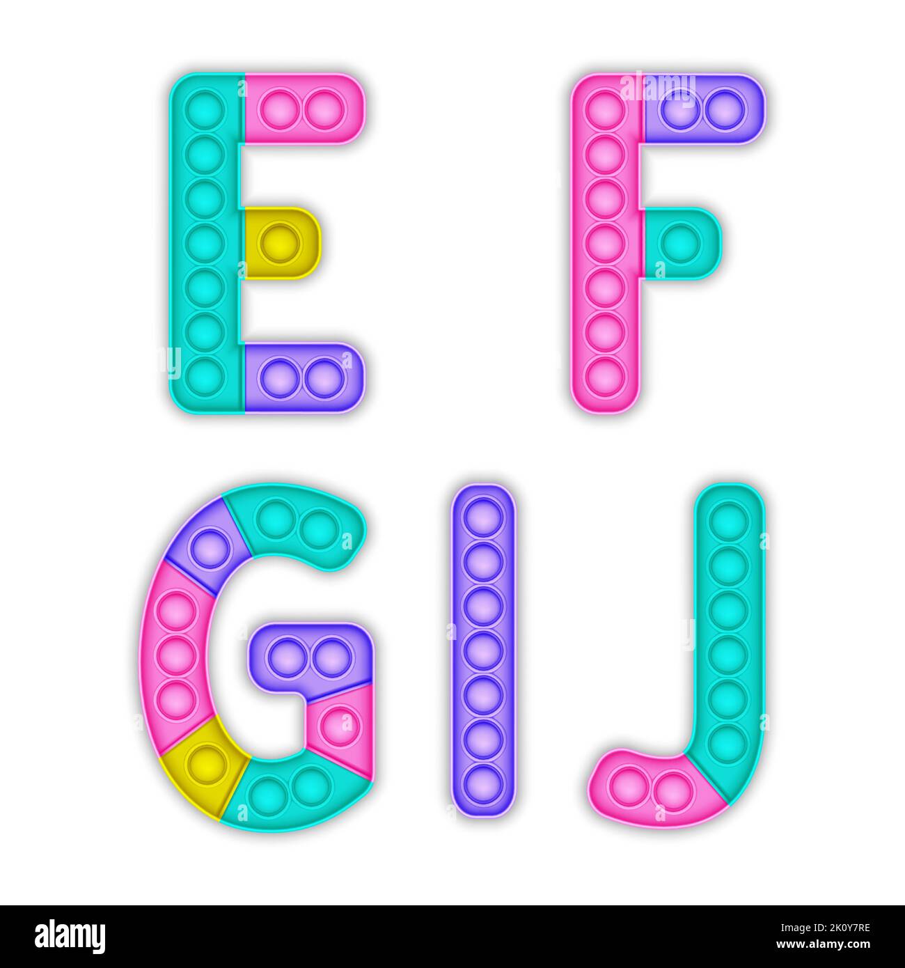 Popit alphabet Stock Vector Images - Alamy
