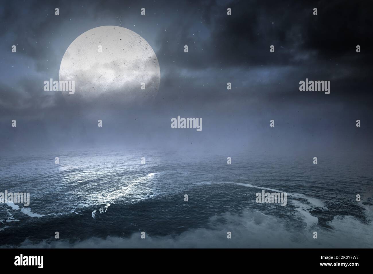 The full moon on the night Stock Photo - Alamy