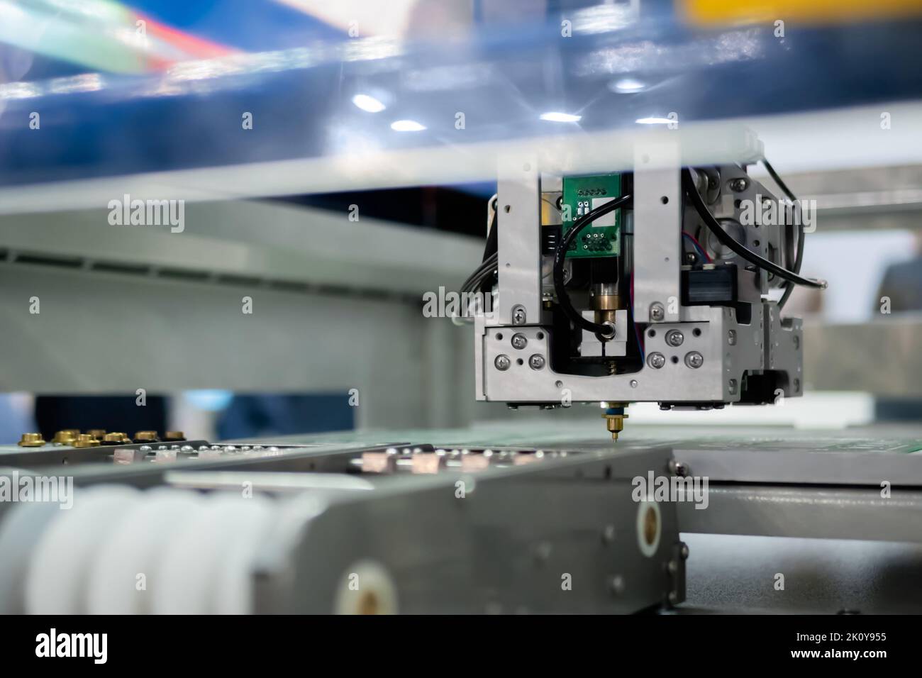 Automatic SMD pick and place machine assembling computer circuit board Stock Photo - Alamy