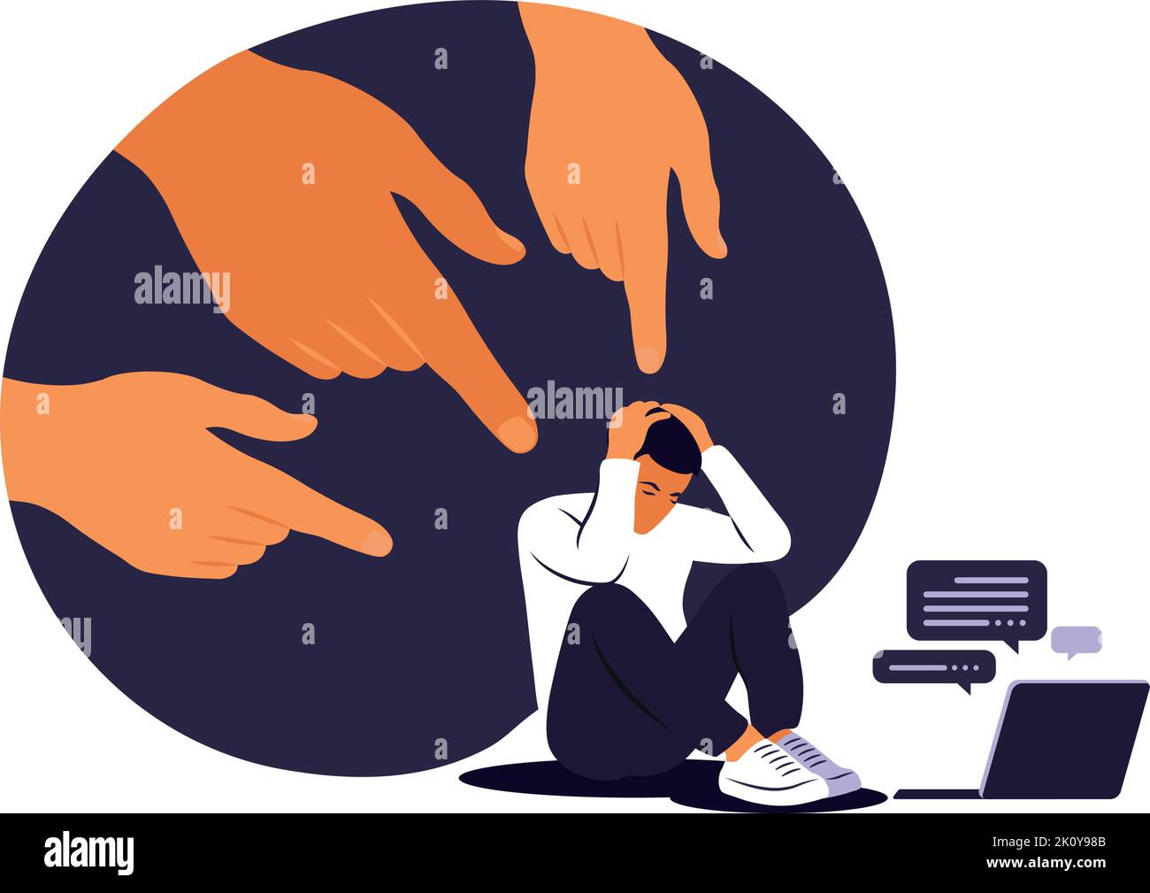 Bullying kid cartoon hi-res stock photography and images - Alamy
