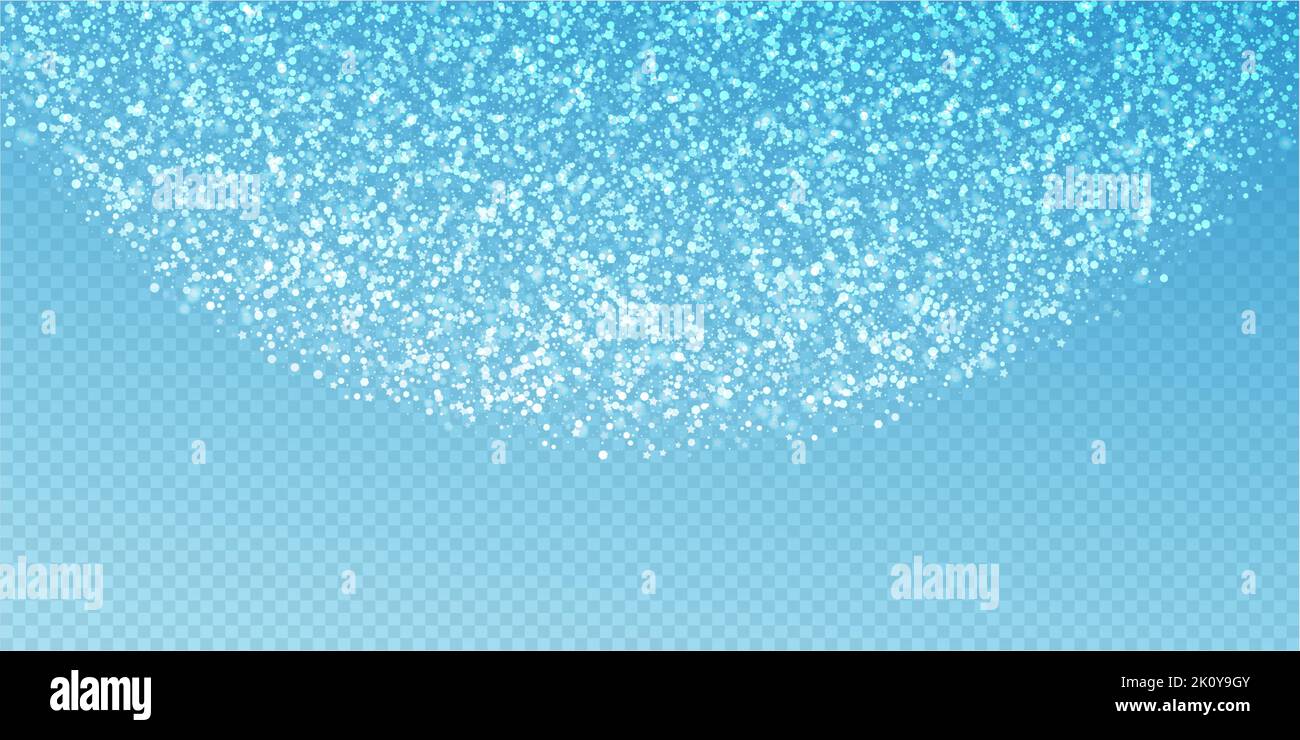 Christmas falling snow background. Subtle flying snow flakes and stars ...