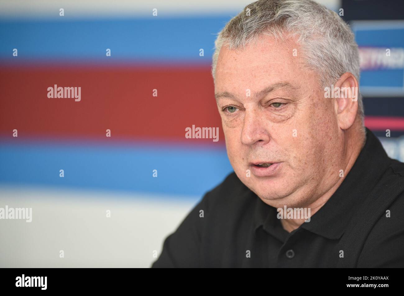 Wakefield, UK. 14th Sep, 2022. Wakefield Trinity Chairman John Minards ...