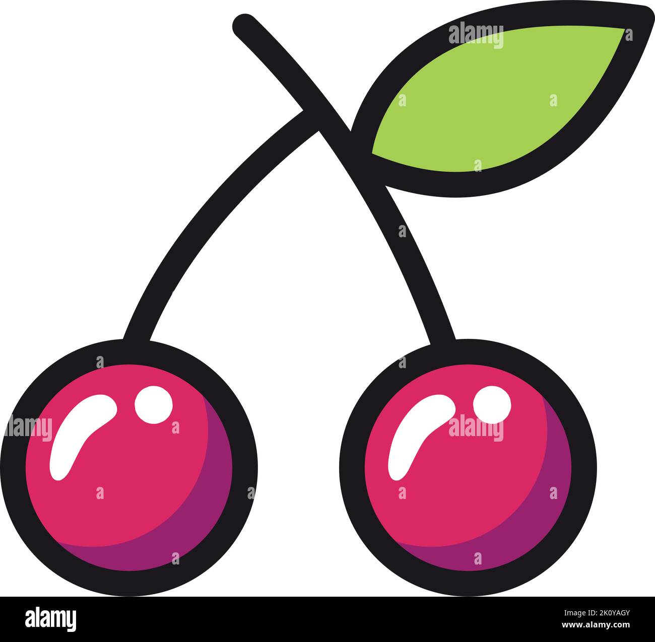 cherry cartoon icon Stock Vector Image & Art - Alamy