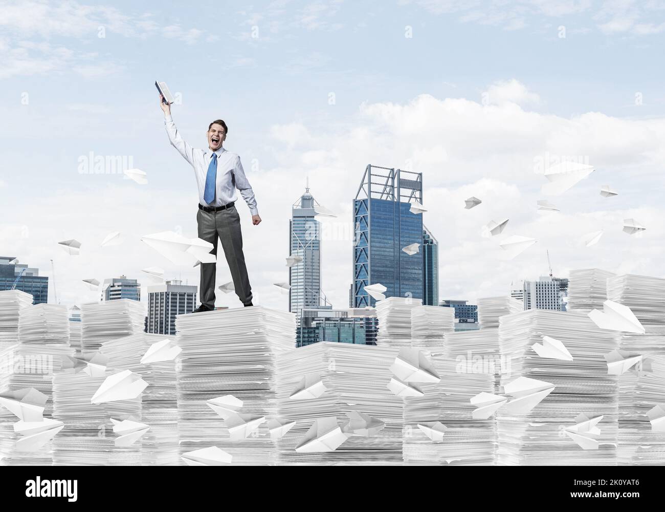 Study hard to become successful businessman Stock Photo - Alamy