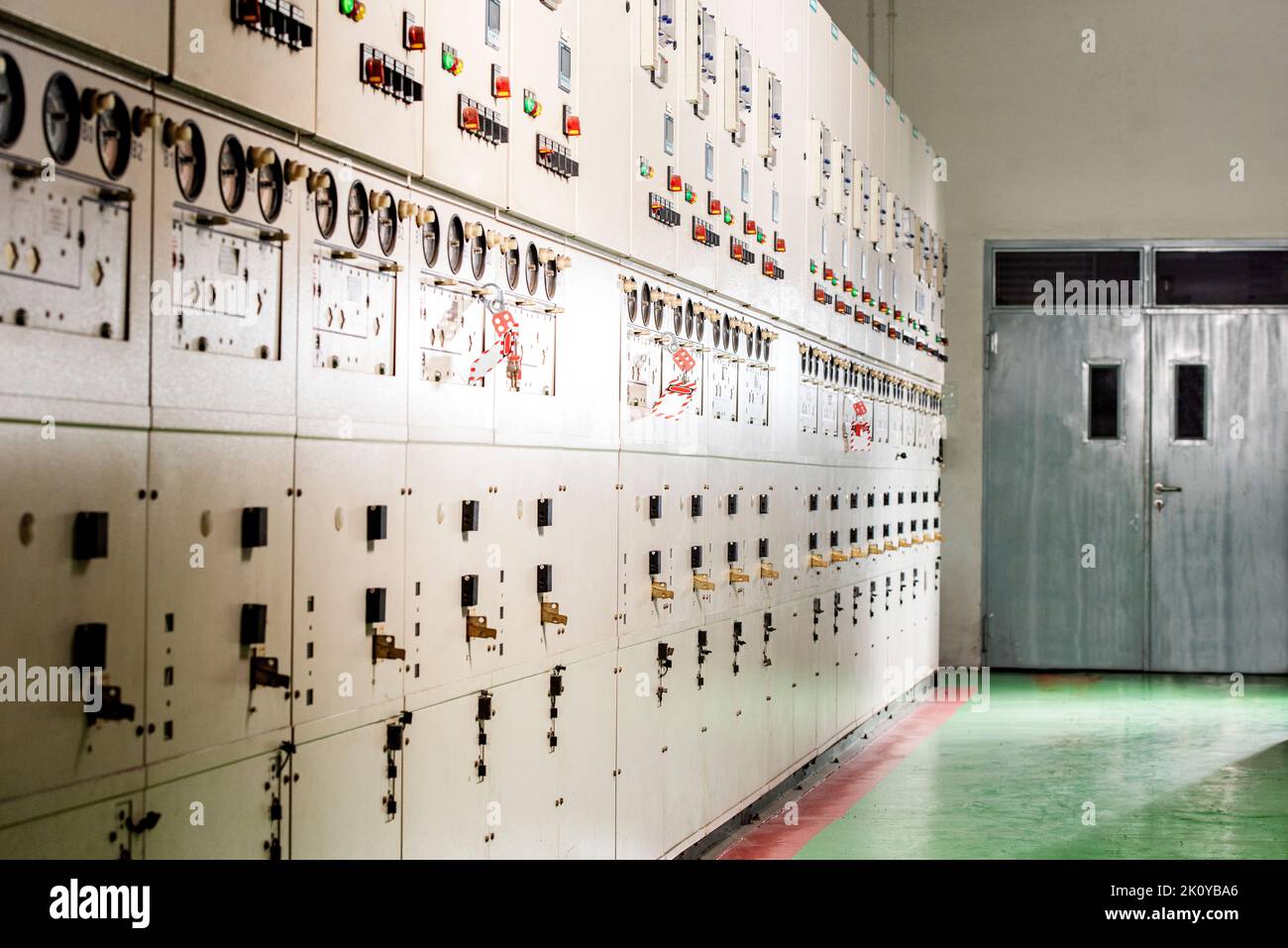 Industrial electrical switch panel in the industrial zone Stock Photo ...