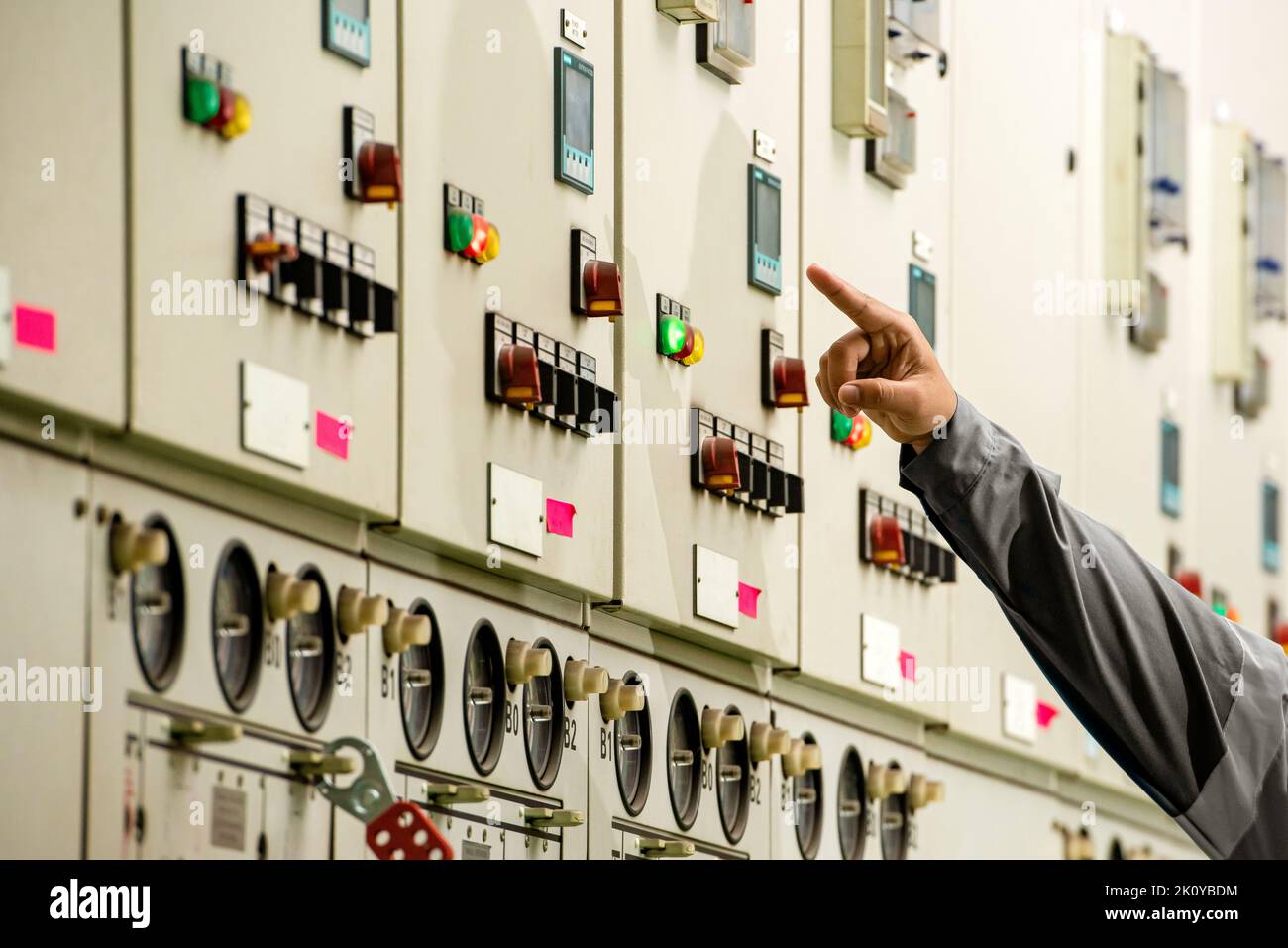 Industrial electrical switch panel in the industrial zone Stock Photo ...