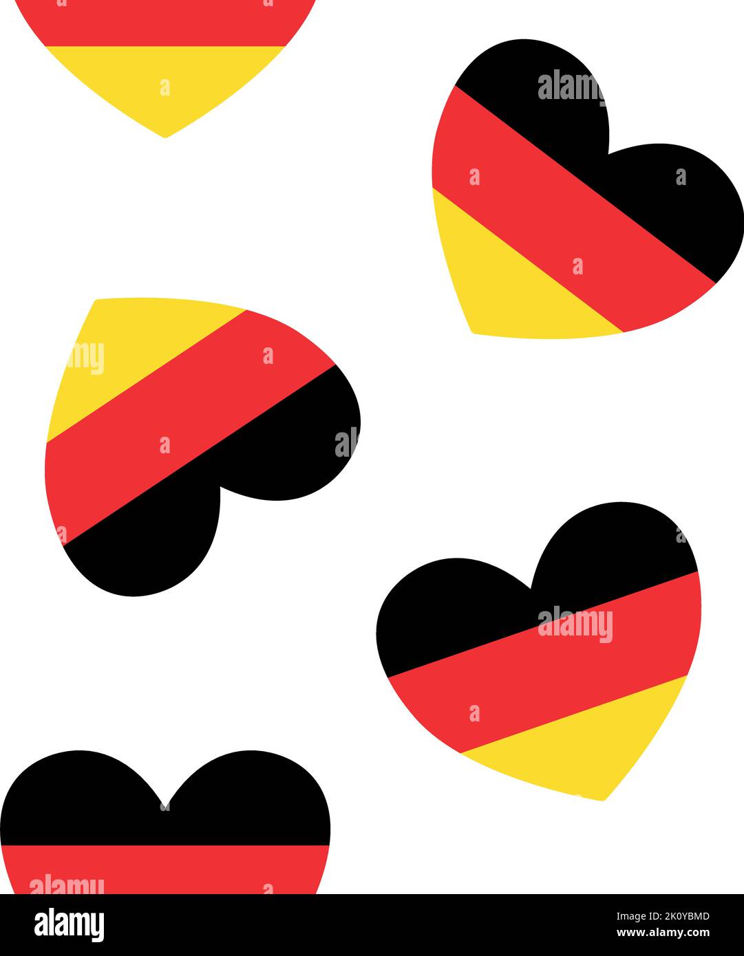 Vector seamless pattern of flat Germany flag heart Stock Vector Image ...