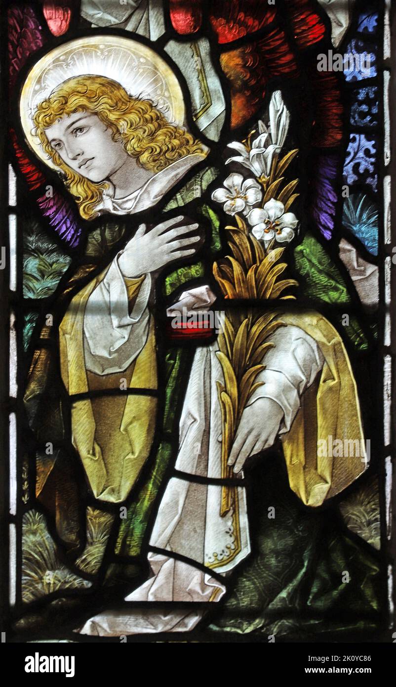 Stained glass window by Percy Bacon & Brothers depicting the Angel ...