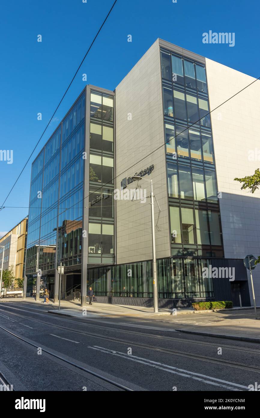 The Exchange building in a sunny weather in Docklands, Dublin, Ireland ...