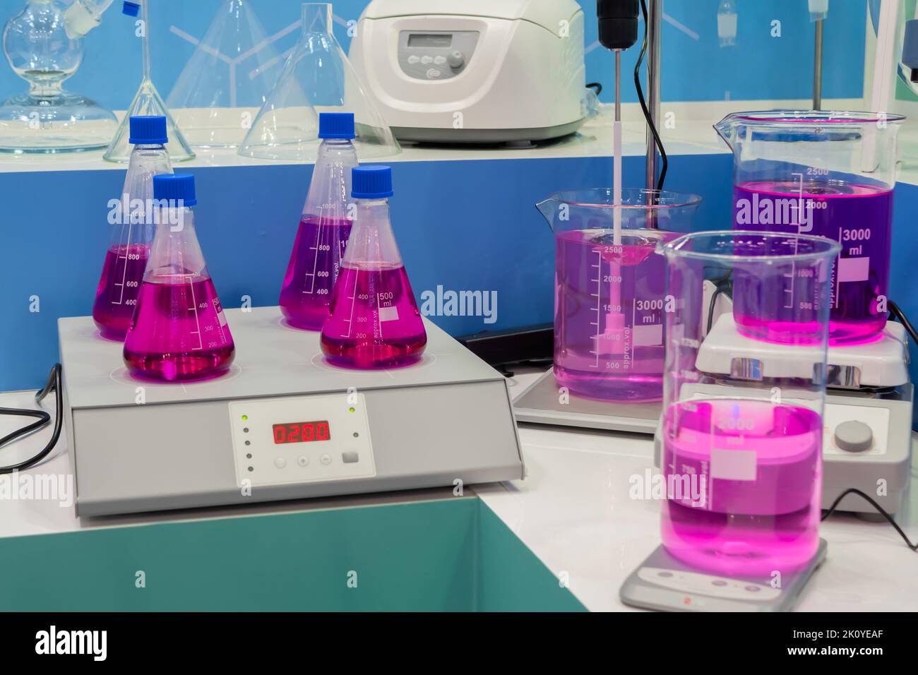 Laboratory equipment - magnetic mixers with moving stir bar for mixing ...