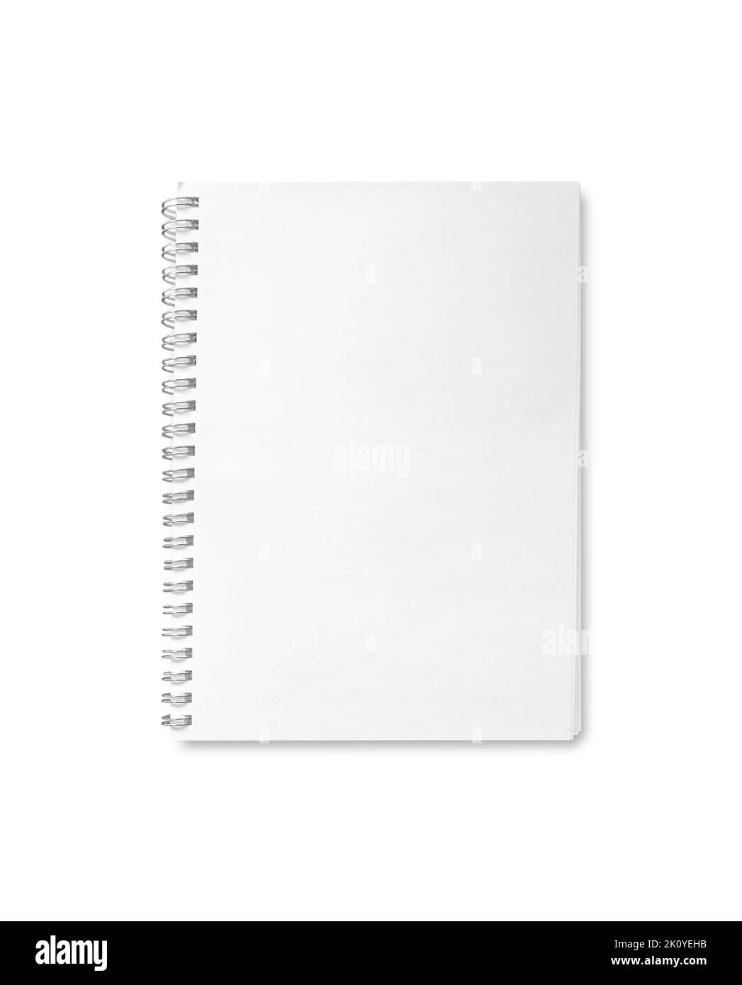 Metal spiral notebook blank isolated on white background included ...